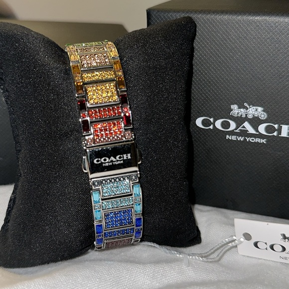 Coach | Accessories | Coach Cary Multicolored Crystal Watch | Poshmark